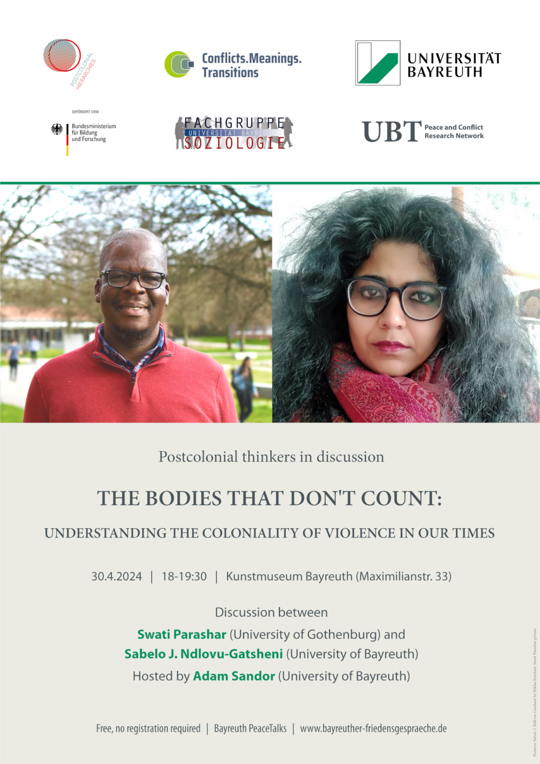 Postcolonial thinkers in discussion (30 April, Bayreuth ...